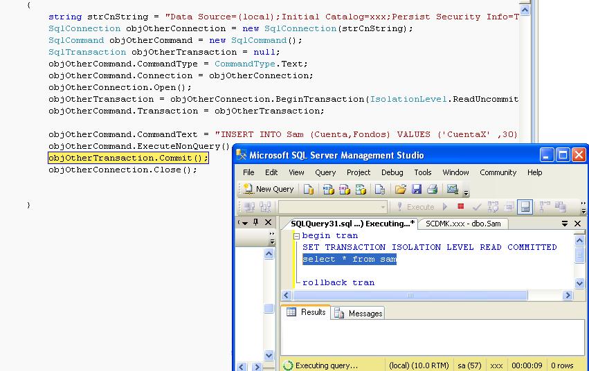 Transacciones Y Modos De Aislamiento En Sql Server Y Net Programando A Medianoche 