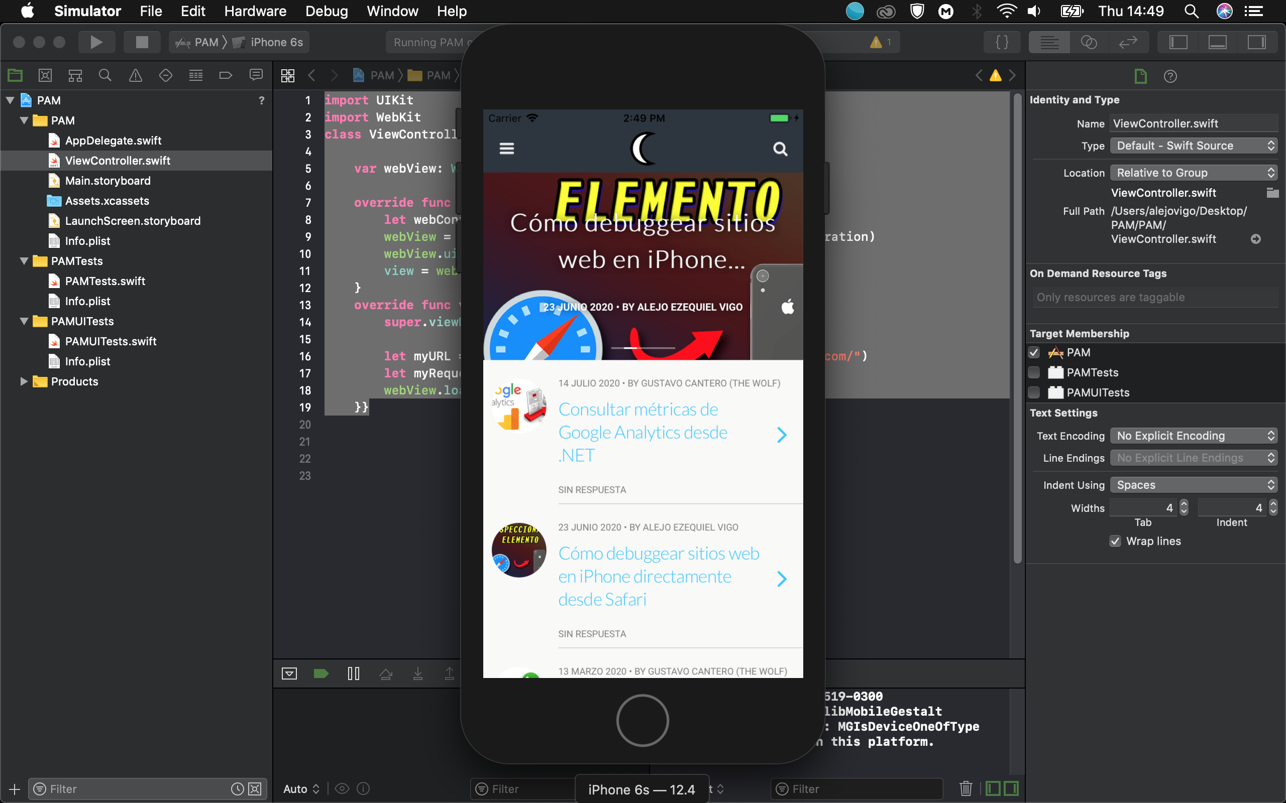 Cómo crear una aplicación para iOS con Xcode desde cero
