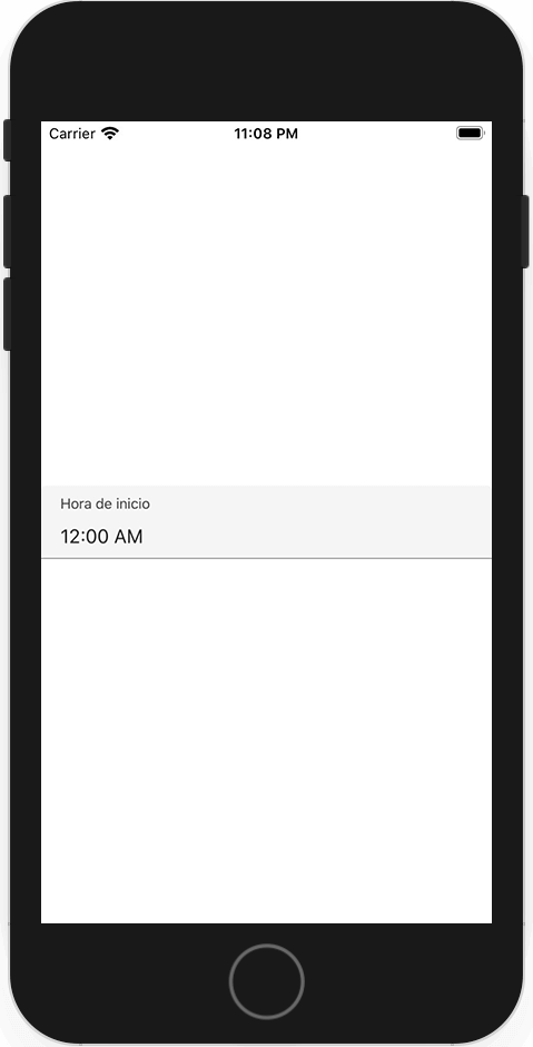 Placeholder En Timepicker De Xamarin Forms Visual Material 0486